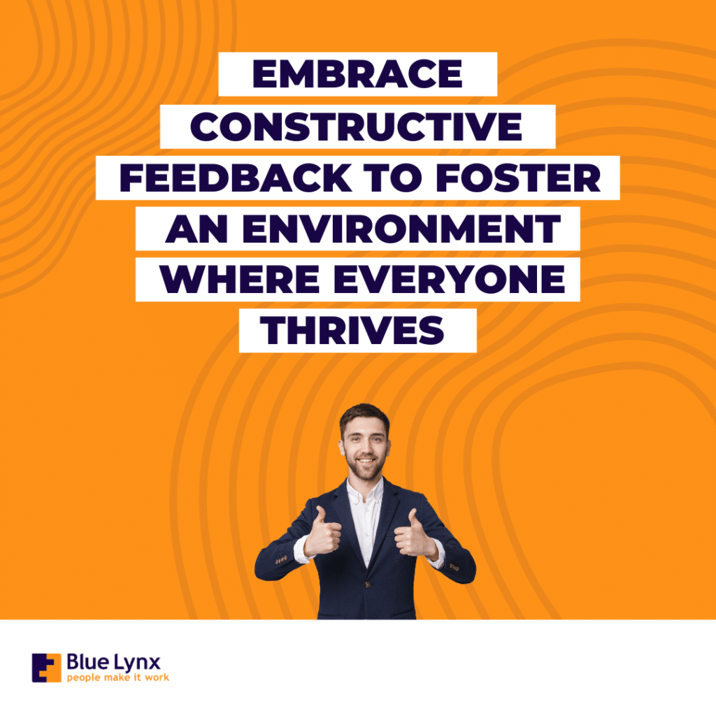 Constructive feedback: How to create a flourishing work culture - Blue ...